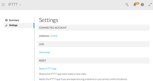 IFTTT for Seagate Network Storage User Manual - Review Settings
