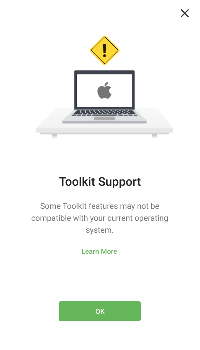 Toolkit states to update operating system to the latest version ...