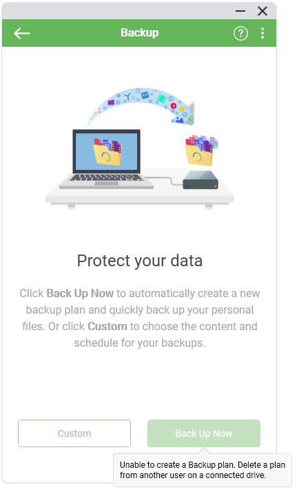 Toolkit for Windows Back Up greyed out and Unable to create Backup plan ...