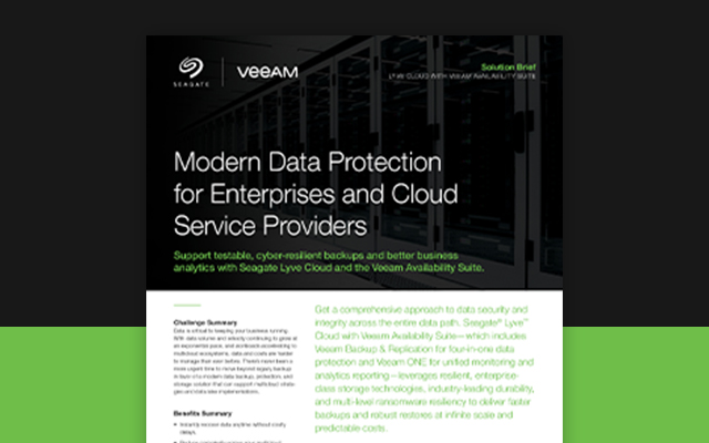 Seagate & Veeam Solutions | Enterprise Storage | Seagate US | Seagate US