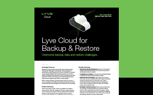 Seagate Veritas 백업 솔루션 | Lyve Cloud 서비스형 스토리지 | Seagate 대한민국