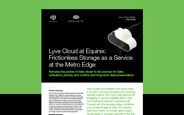 Seagate Veritas Backup Solutions | Lyve Cloud Storage as a Service ...
